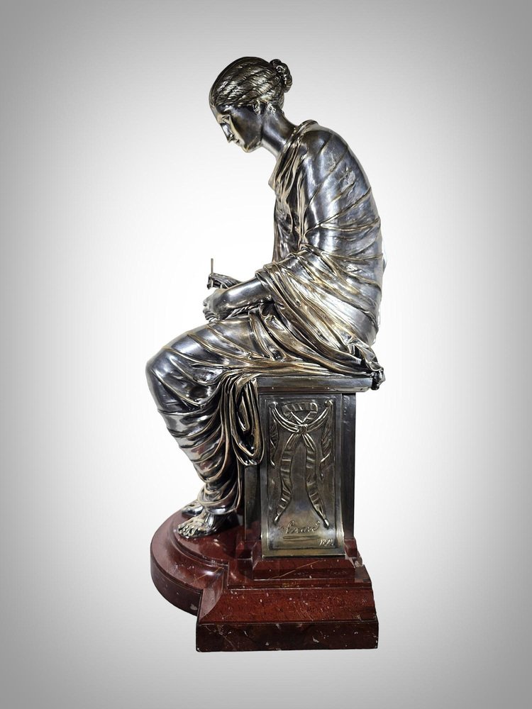 Bronze Sculpture Depicting Greek Lady Seated, 1875 for sale at Pamono