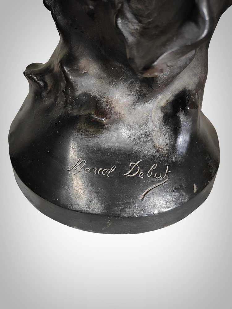 Marcel Debut, Large Dancing Nymph with Shell Harp, 1880, Bronze for ...