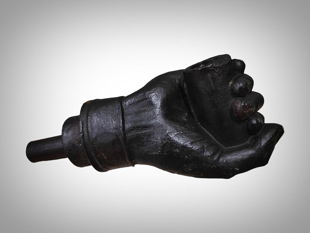 Forged Iron Hand Sculpture, 1950s for sale at Pamono