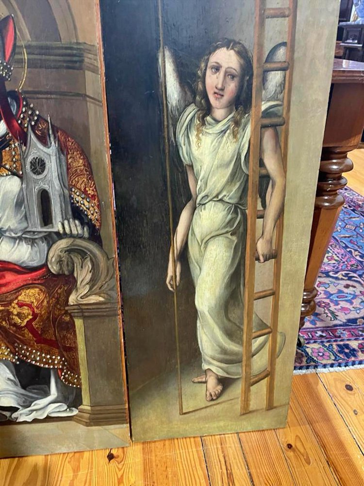 Spanish School Artist, Annunciation Triptych, 17th Century, Oil on Canvas for sale at Pamono
