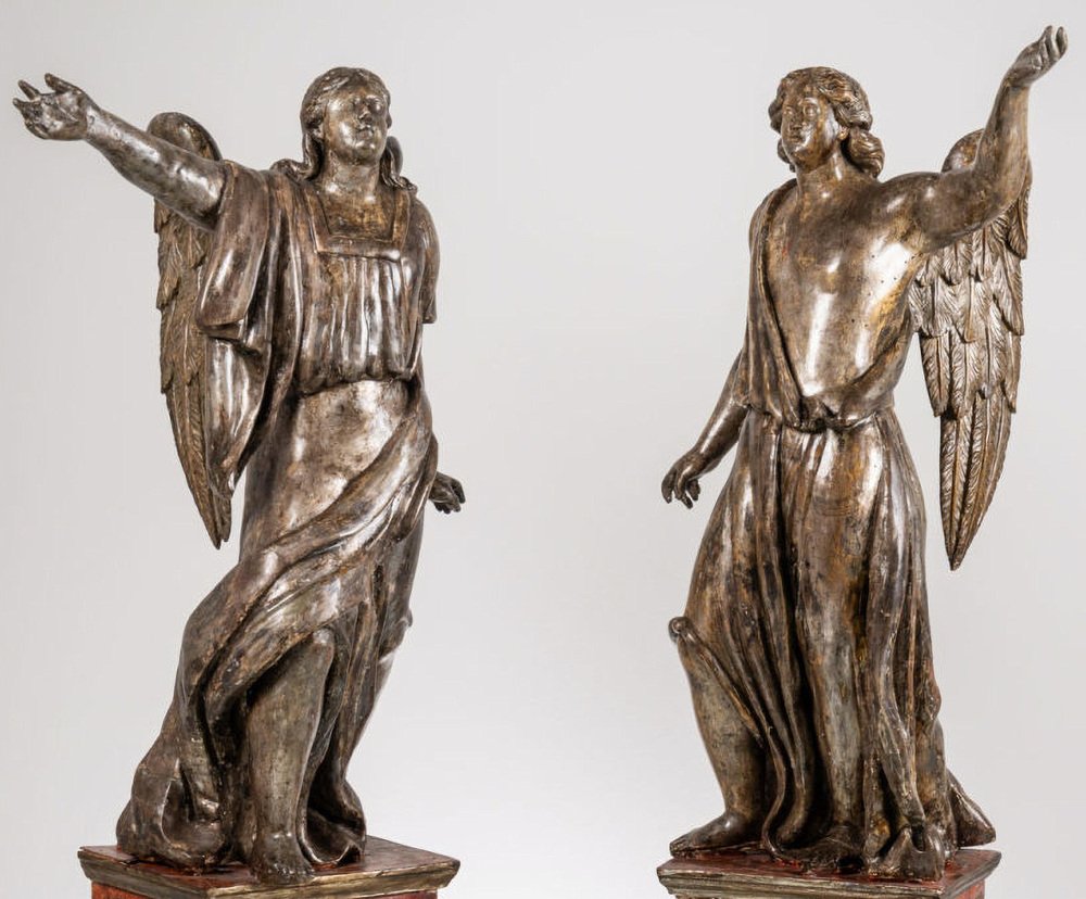 Louis XIV Angel Sculptures, Late 17th Century, Set of 2 for sale at Pamono