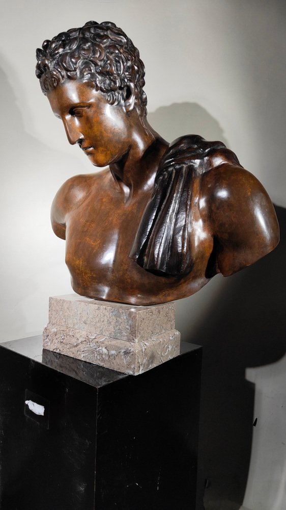 Life-Size Greco-Roman Bust, 1880, Bronze for sale at Pamono