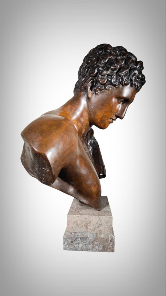 Life-Size Greco-Roman Bust, 1880, Bronze for sale at Pamono