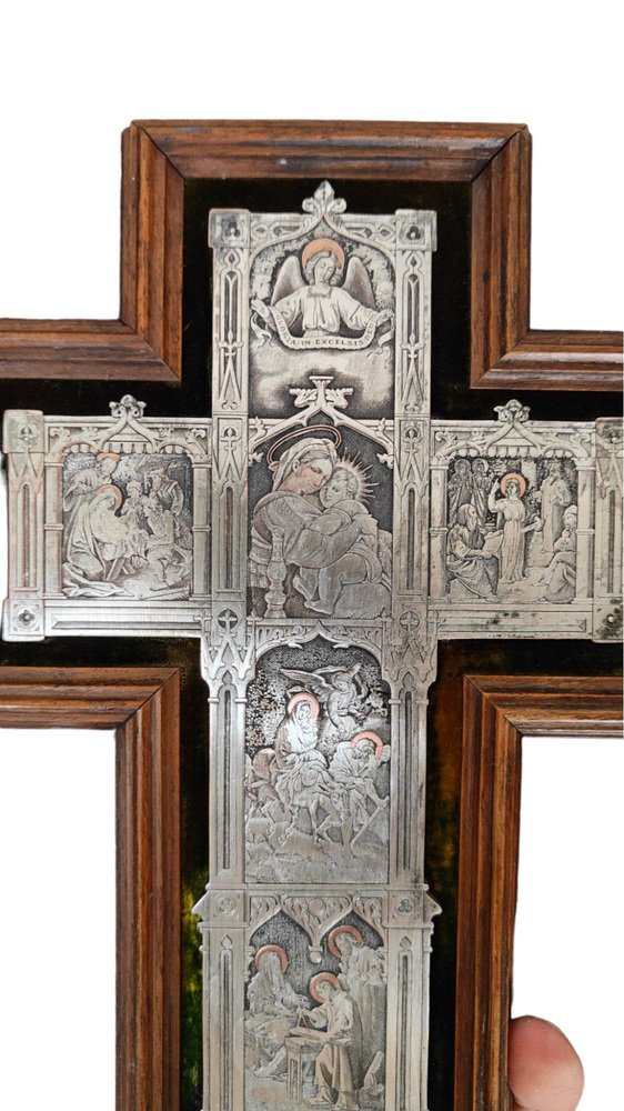 Italian Cross with Blessing Pot, 19th Century for sale at Pamono