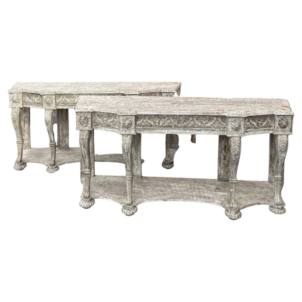 Italian Consoles in Pinewood, Early 20th Century, Set of 2 for sale at ...