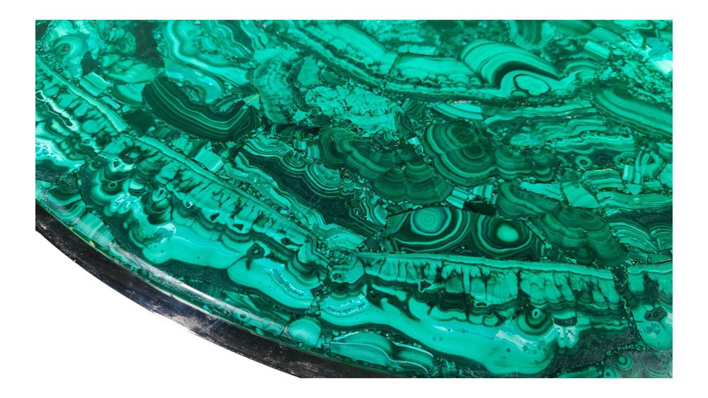 Italian Malachite Tables, 1950s, Set of 2 for sale at Pamono