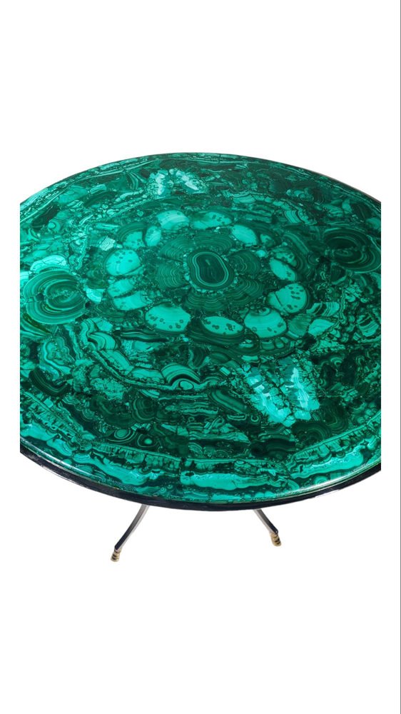 Italian Malachite Tables, 1950s, Set of 2 for sale at Pamono