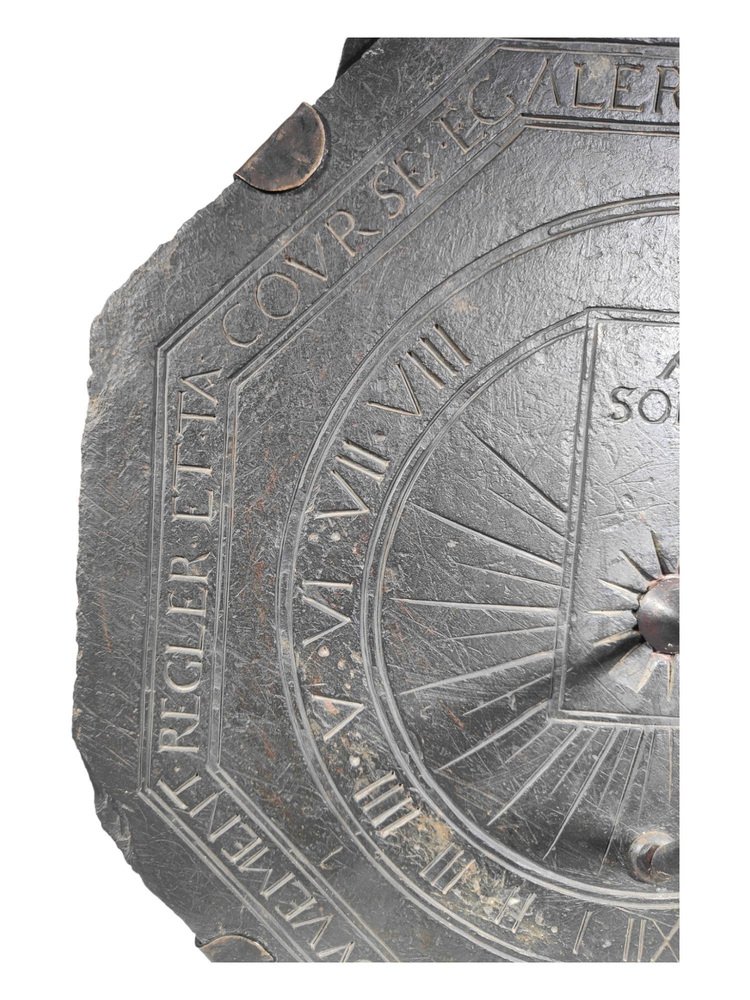 Large French Slate Octagonal Sundial, 1670s for sale at Pamono