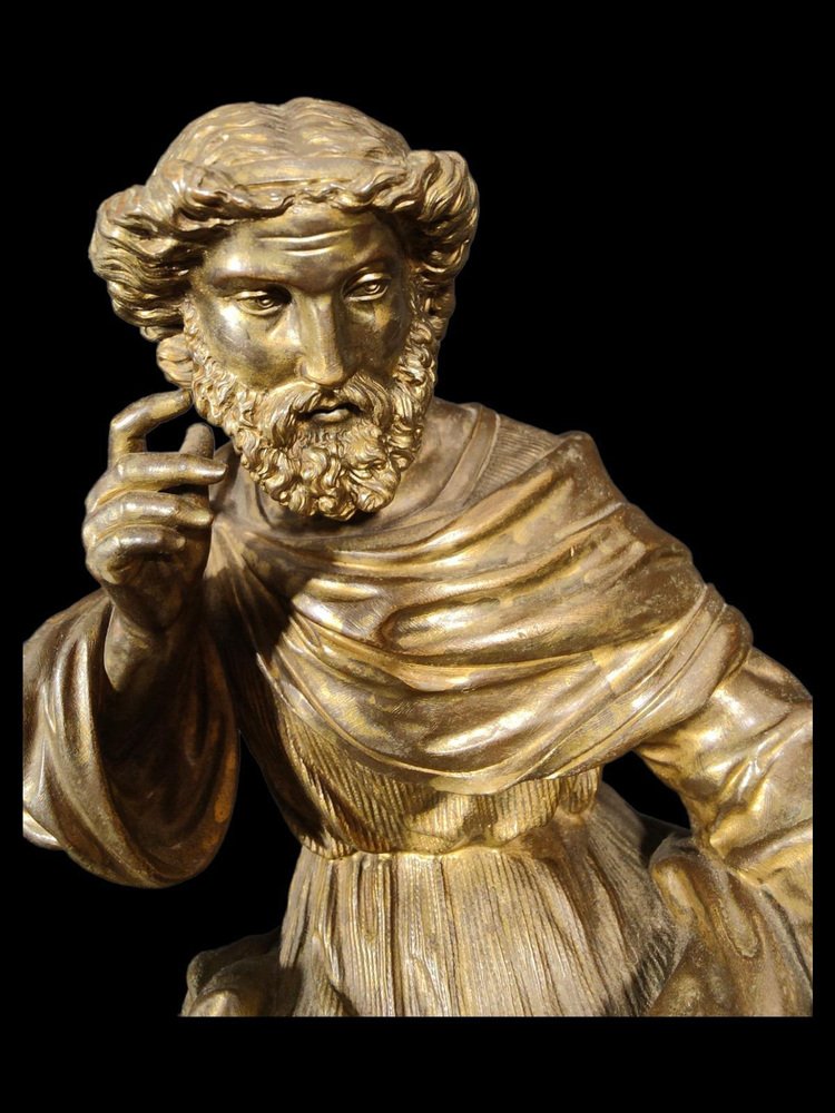 Gilded Bronze and Silver Figure, 19th Century for sale at Pamono