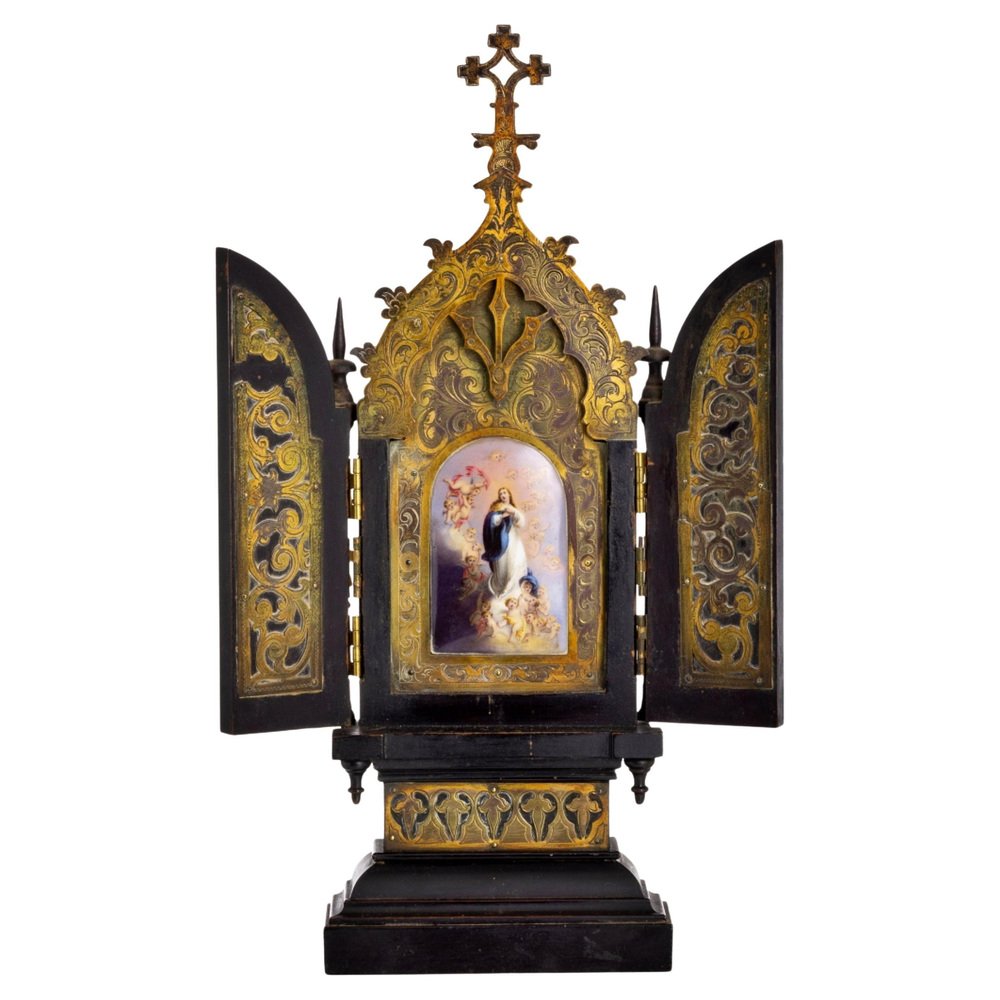 Italian Our Lady of the Assumption Triptych, 19th Century for sale at Pamono