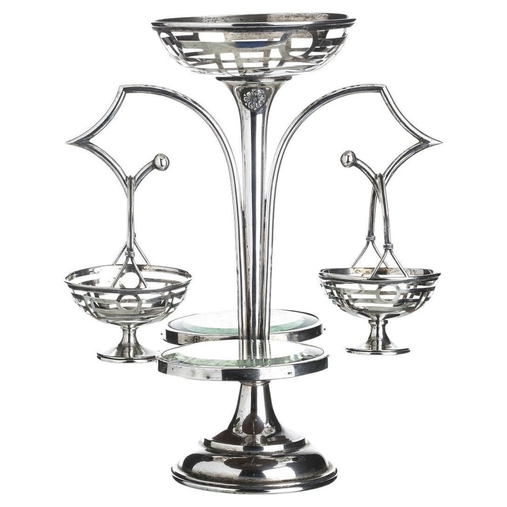 Art Deco Silver Table Centerpiece, 20th Century for sale at Pamono