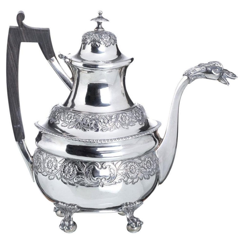 19th Century Silver Coffee Maker for sale at Pamono