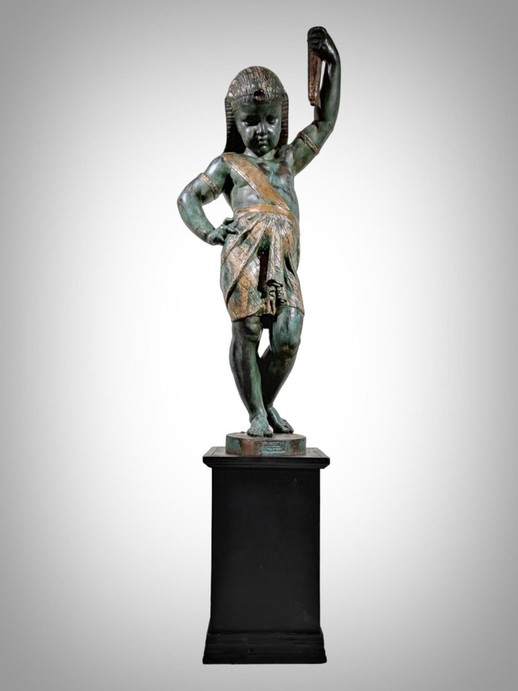 After Mathurin Moreau, Val d'Osne Egyptian Sculpture, 1880, Cast Iron ...