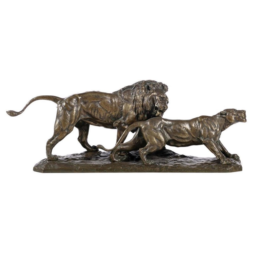 Clovis Edmond Masson, Lion and Lioness, 19th Century-20th Century ...
