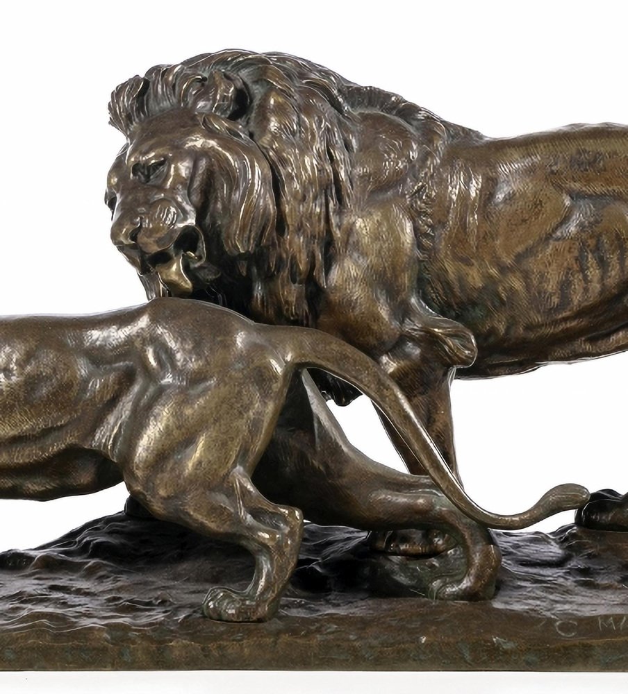 Clovis Edmond Masson, Lion and Lioness, 19th Century-20th Century ...