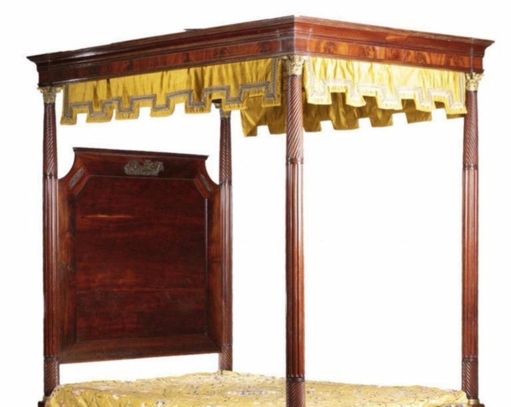 Napoleon III Empire Canopy Bed, 19th Century for sale at Pamono