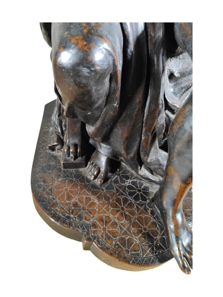Italian Artist, Seated Youth, Patinated Copper, 1880 for sale at Pamono