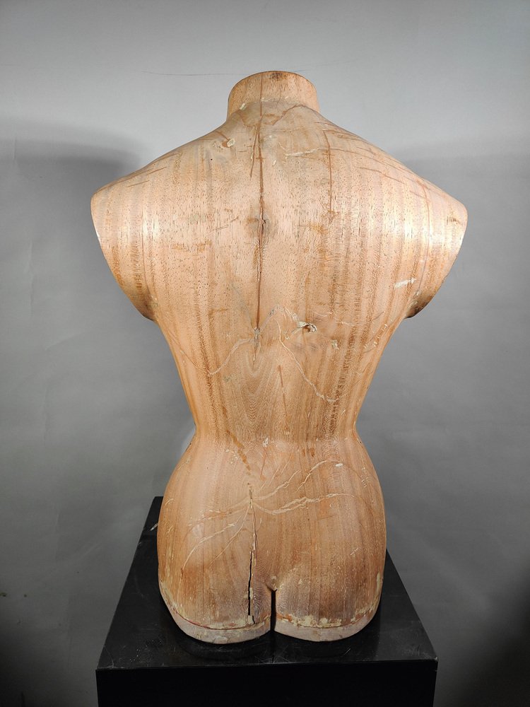 French Wooden Female Torso, 1950s for sale at Pamono