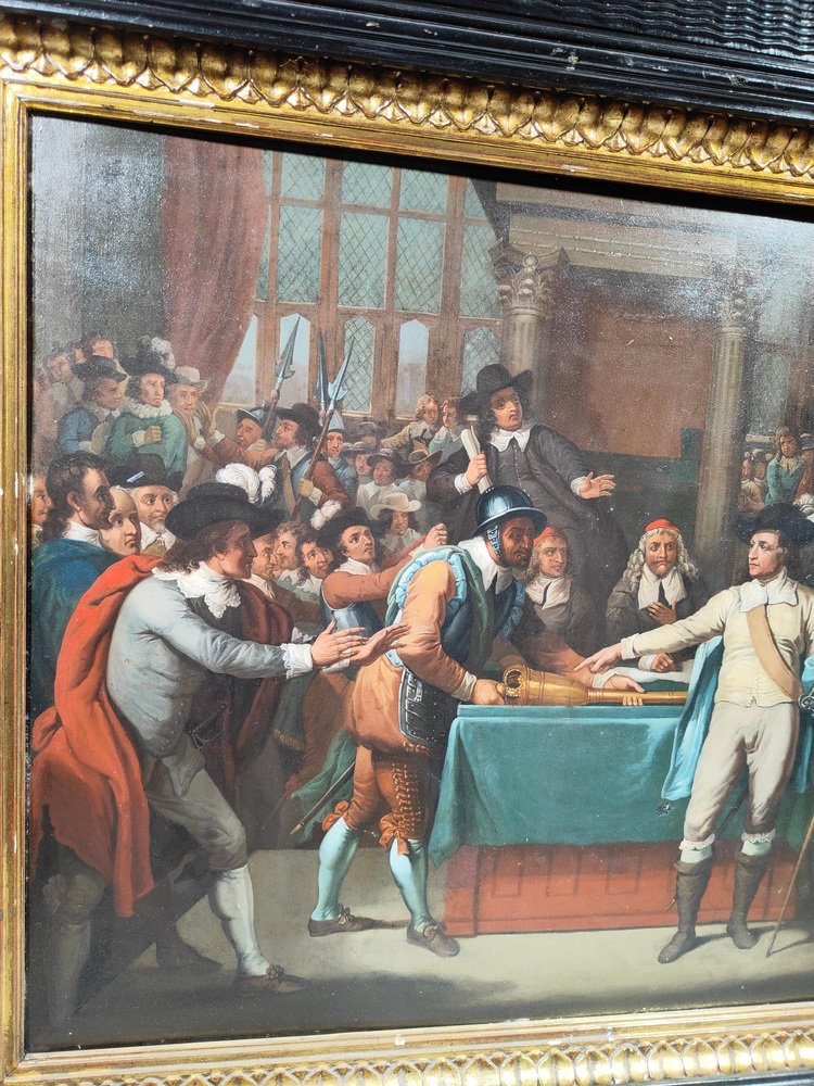 North American Artist, Figures, 1750, Oil on Copper for sale at Pamono