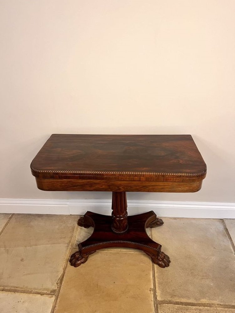 Antique Regency Rosewood Card Table, 1830 for sale at Pamono