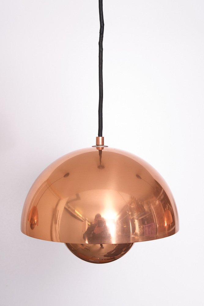 Copper Flower Pot Pendant Lamps by Verner Panton, 1980s, Set of 3 for ...