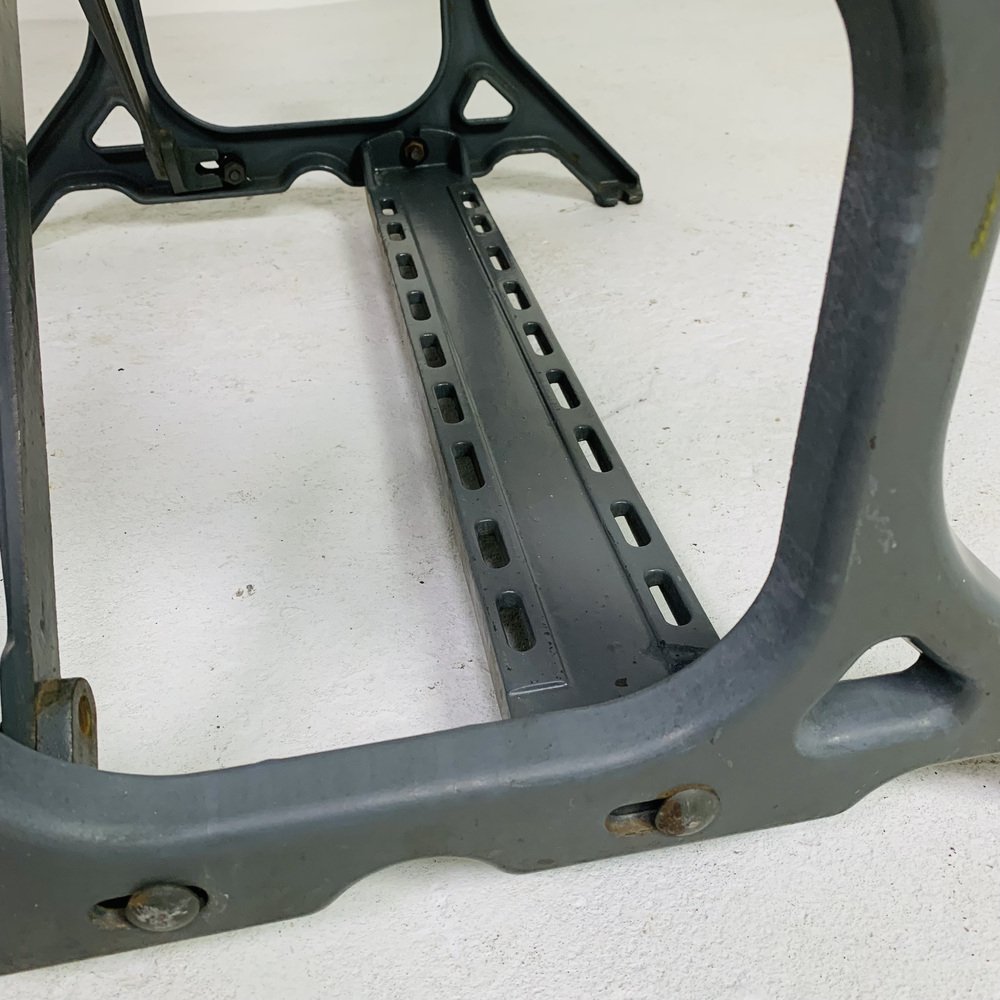 Garden Table with Marble Top on Singer Cast Iron Frame, 1950s for sale ...