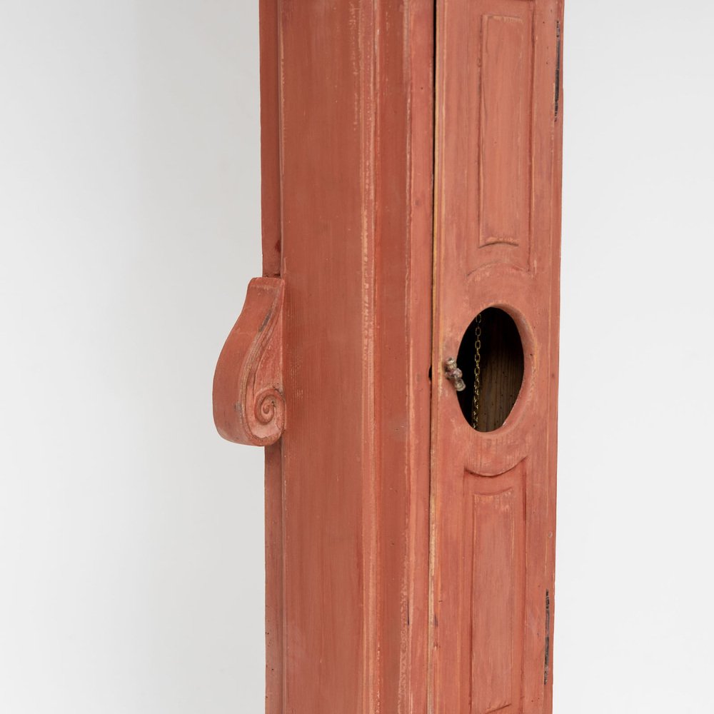 Brick-Red Grandfather Clock, 19th Century for sale at Pamono