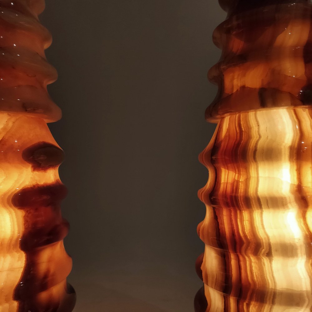 Vintage Italian Table Lamps of Ónix, 1960s, Set of 2 for sale at Pamono