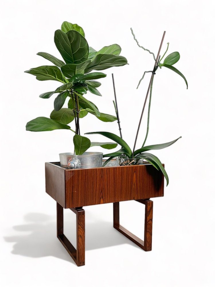 Mid-Century Danish Rosewood and Teak Planter from Feldballes ...