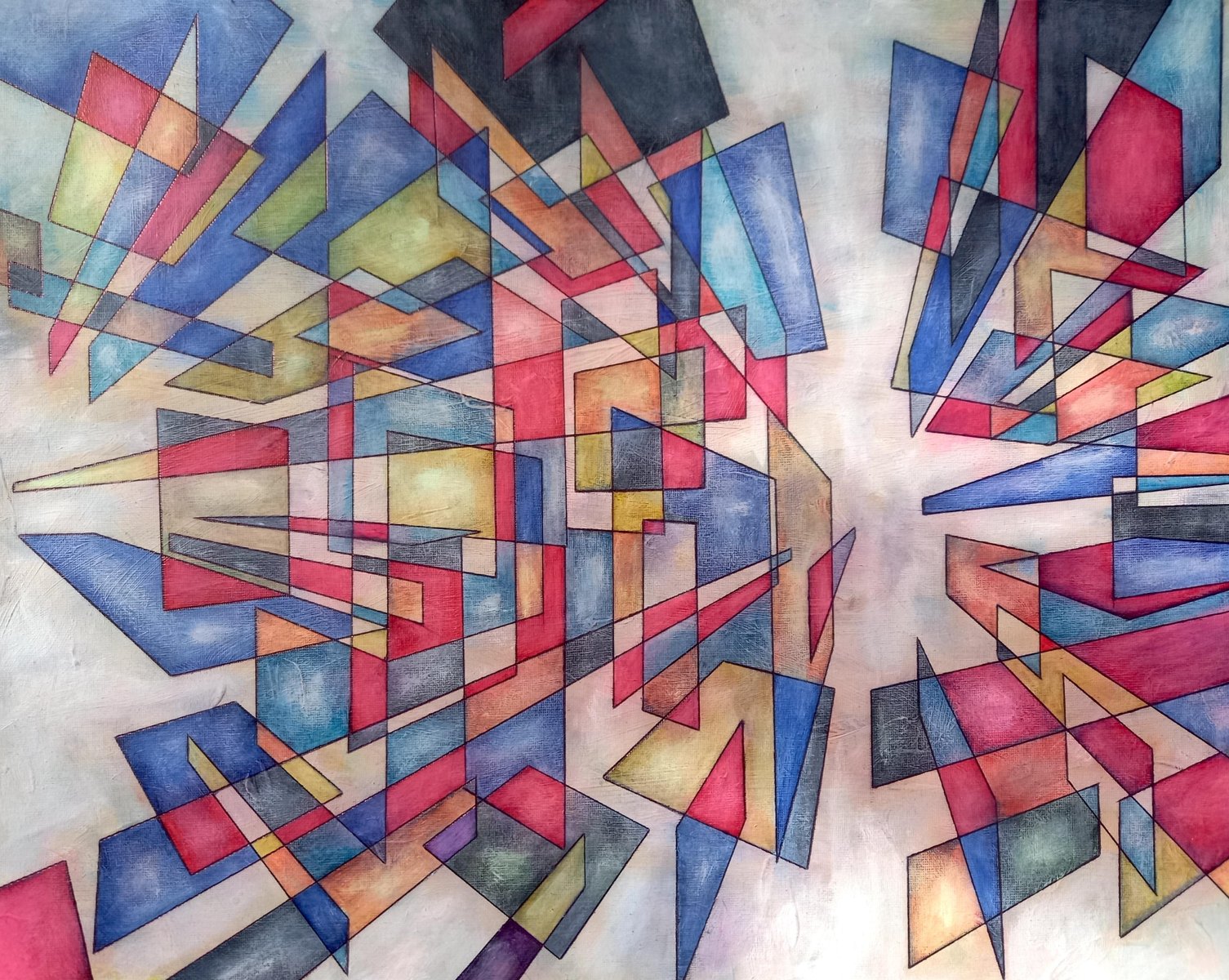Christopher Barrow, Perspectives 1, 2024, Oil on Board for sale at Pamono