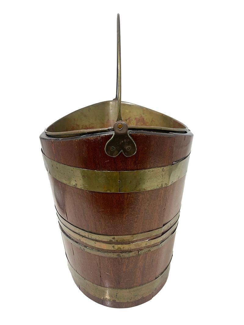 Early 19th Century Dutch Brass Bound Tea Kettle Bucket for sale at Pamono