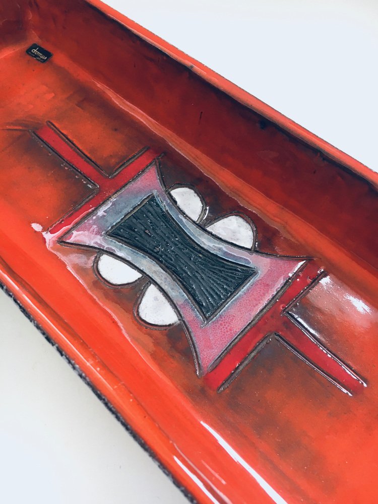 Art Pottery Studio Handmade Dish by Tieberghien, Belgium, 1960s for ...