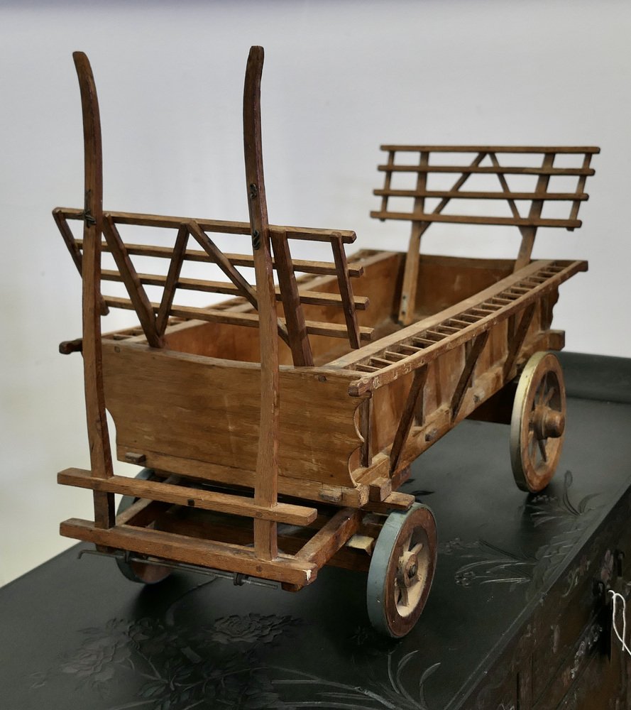 Model Wooden Hay Cart, 1930s for sale at Pamono