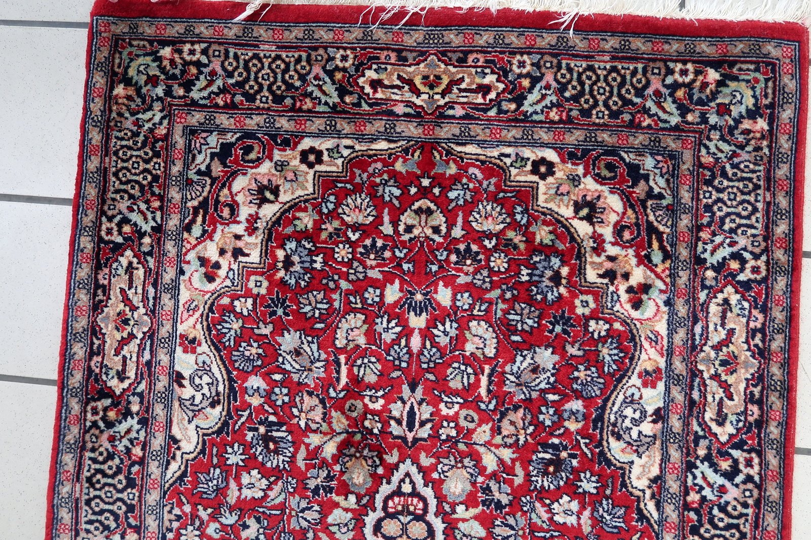 Vintage Middle Eastern Handmade Kashan Runner Rug, 1960s for sale at Pamono