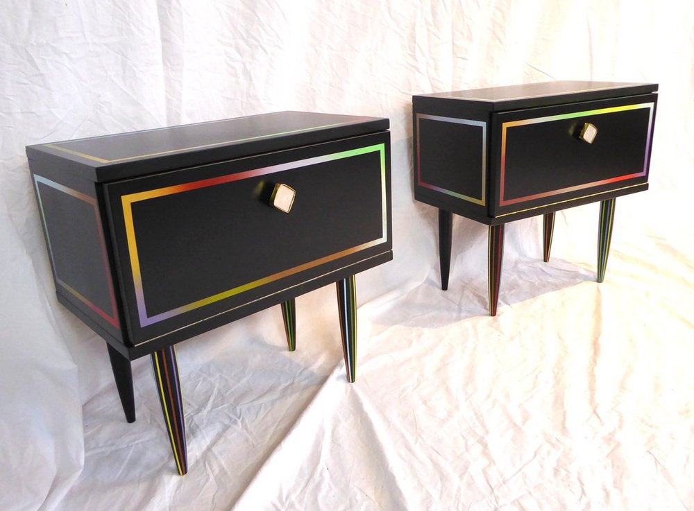 Small Colorful Nightstands, Set of 2 for sale at Pamono