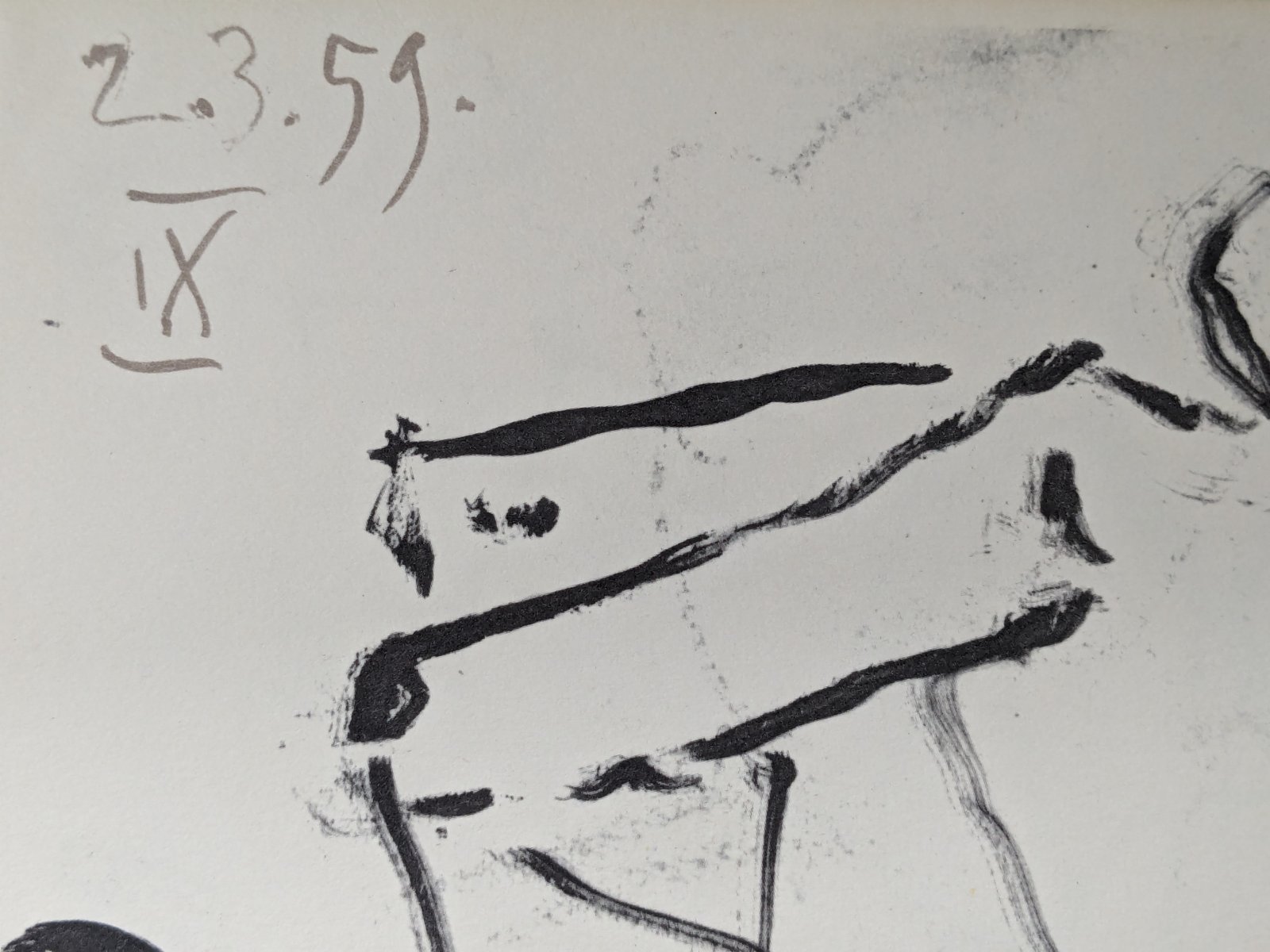 Pablo Picasso, Christ on the Cross and Horses 2, Double-Sided Original ...