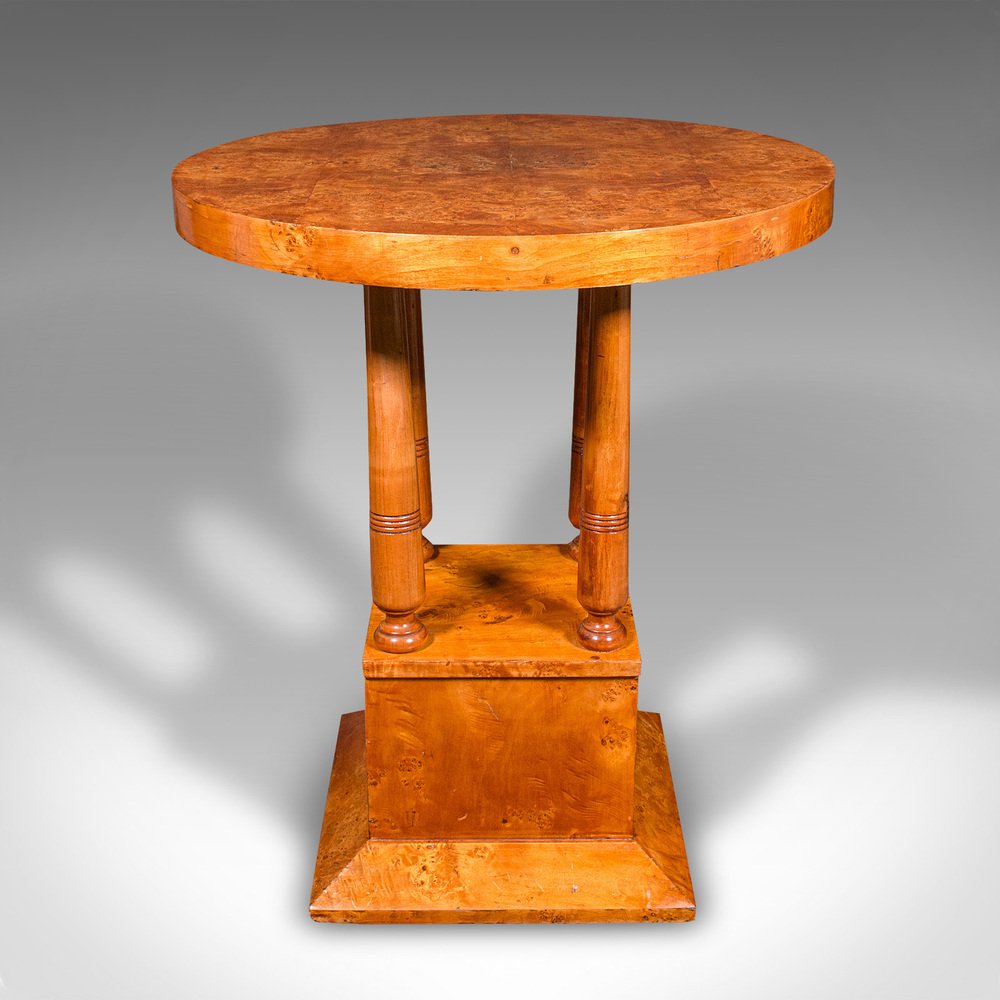 Vintage Art Deco French Podium Hall Table in Birds Eye Maple, 1930s for ...