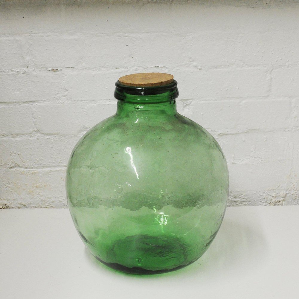 Grüne Glasflasche von Viresa, 1970er bei Pamono kaufen