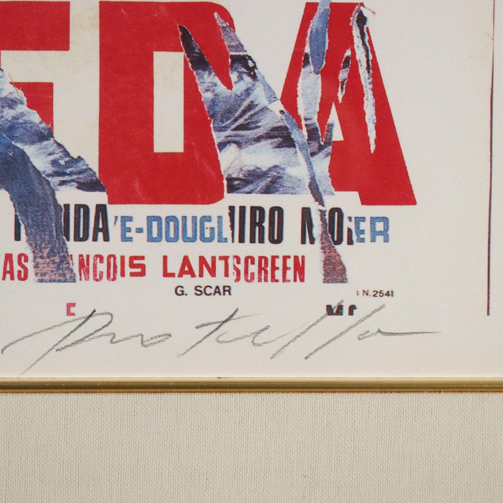 Mimmo Rotella, Composition, Silk-Screen, Framed for sale at Pamono