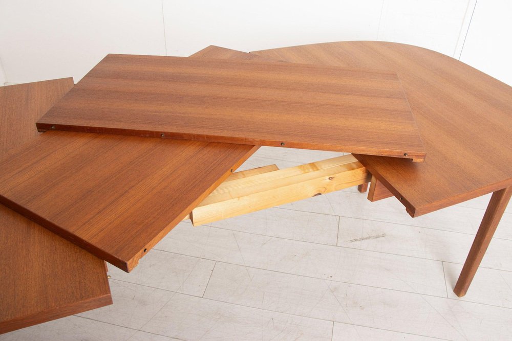 Mid-Century Extending Teak Dining Table from Ulferts, Sweden, 1960s for ...