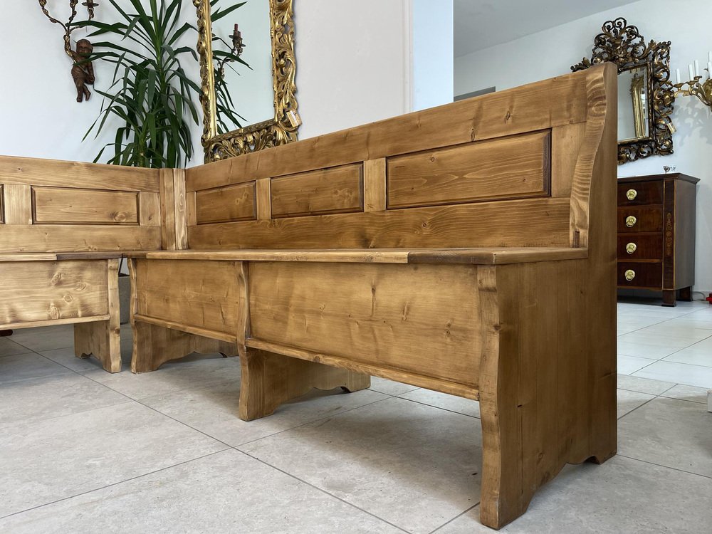 Vintage Rustic Corner Bench for sale at Pamono