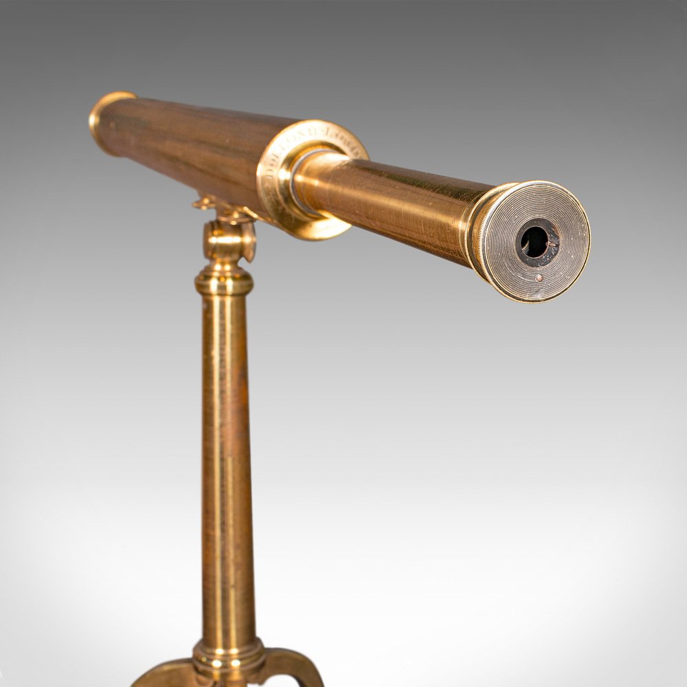English Late Victorian Library Telescope in Brass from Dollond for sale ...