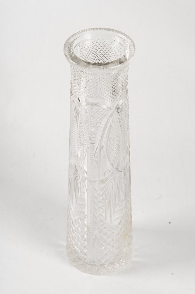 Art Deco Crystal Vase, Vienna, Austria, 1930s for sale at Pamono