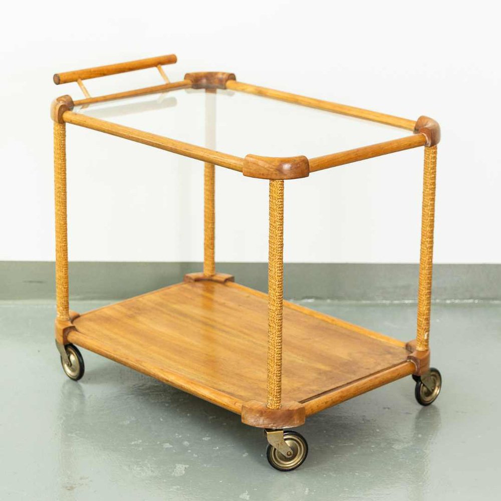 Mid-Century Serving Cart by Max Kment for Kunstgewerbliche Werkstätten ...