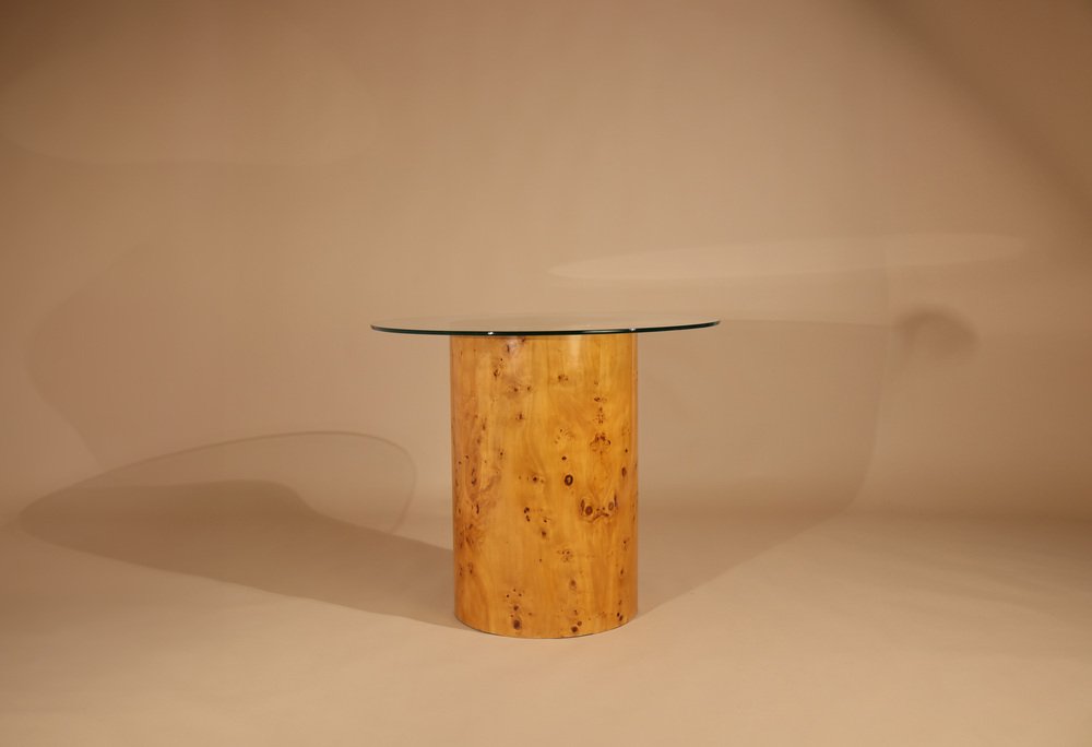 Orbis Glass Round Table by Meola Interiors for sale at Pamono