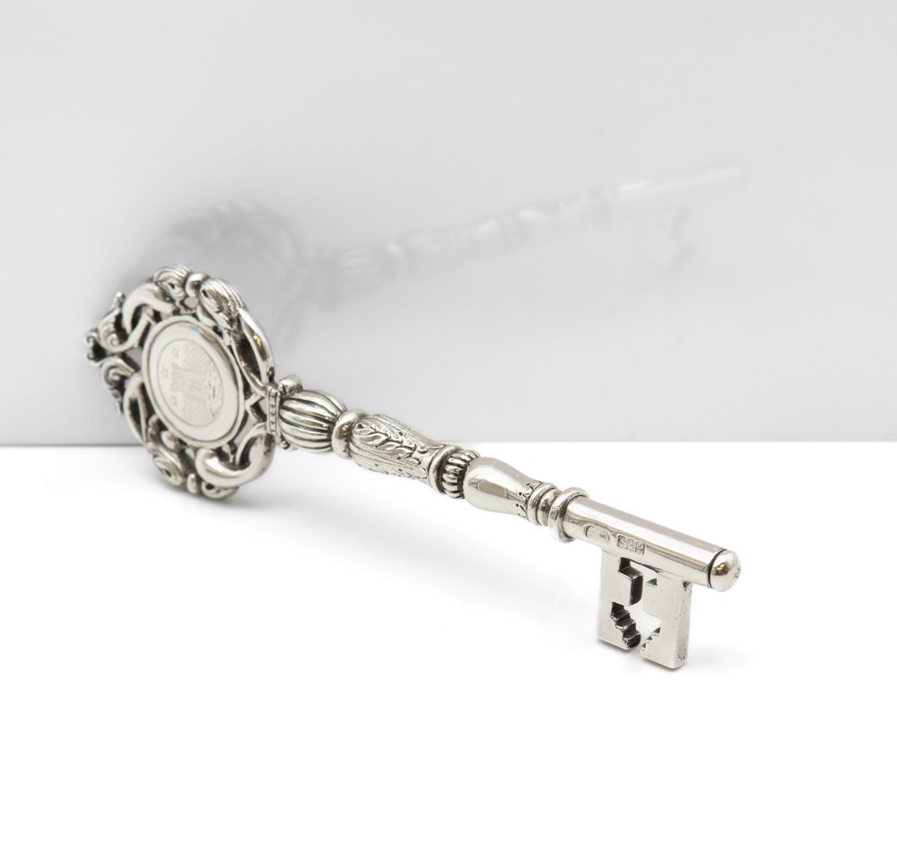 Scottish Edwardian Silver Presentation Key by James Weir for The Perry ...