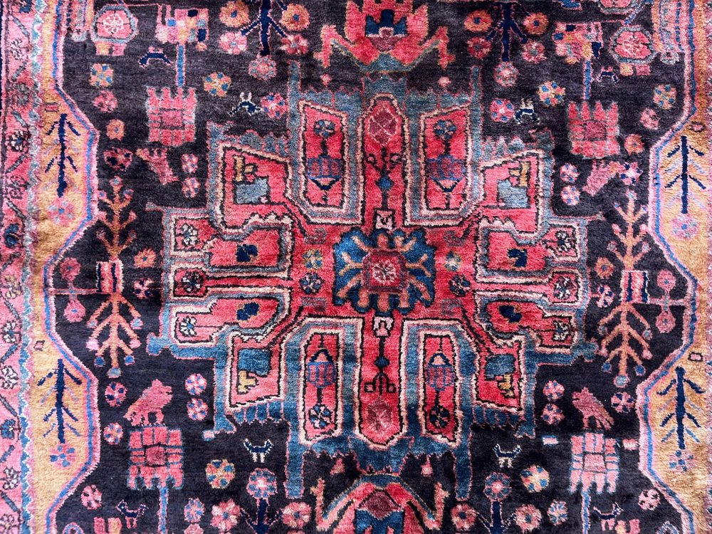 Vintage Middle Eastern Traditional Wool Rug for sale at Pamono