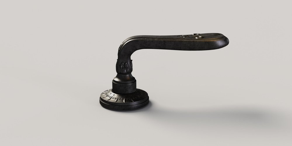 Versailles Matte Noir Door Handles with Condemnation by Jérôme Bugara ...