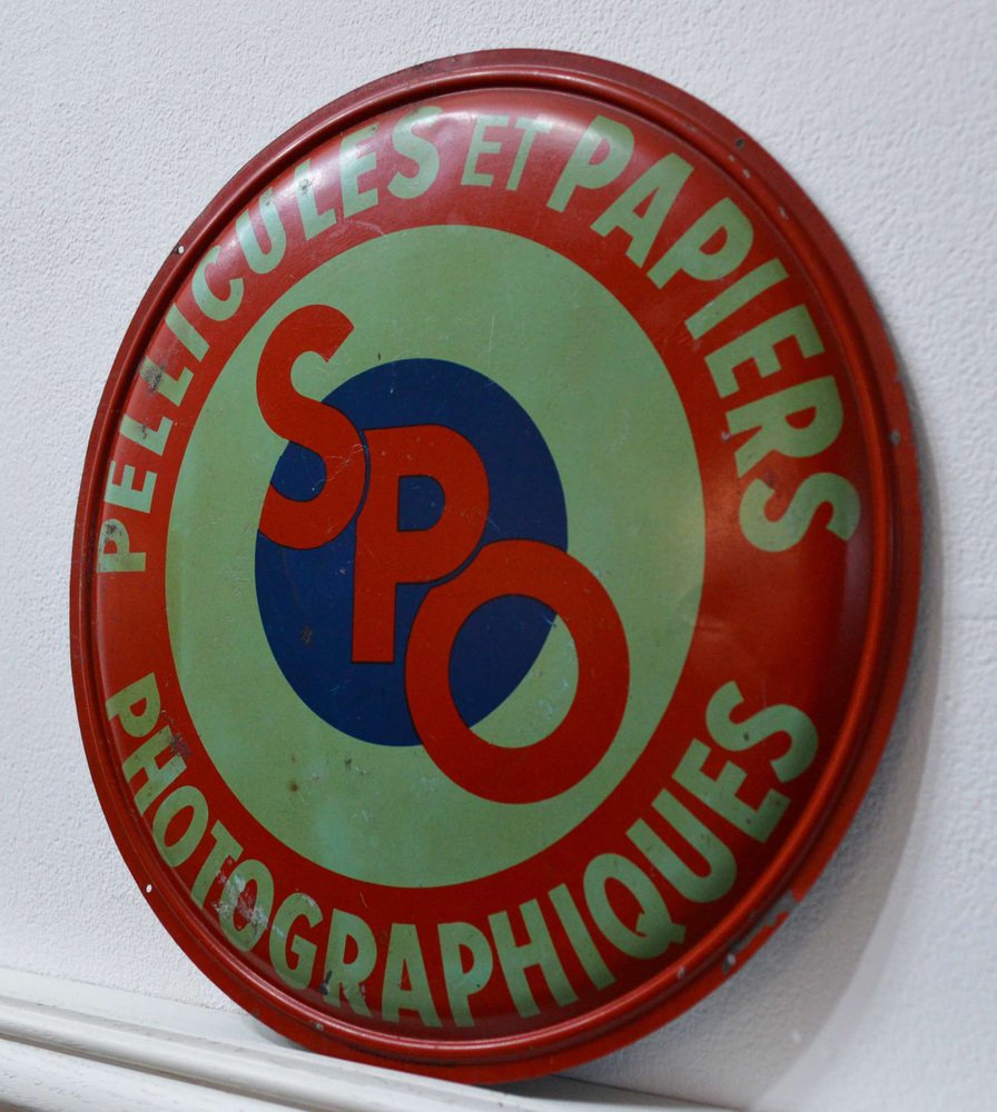 Advertising Sheet Metal Sign from SPO, 1950s for sale at Pamono
