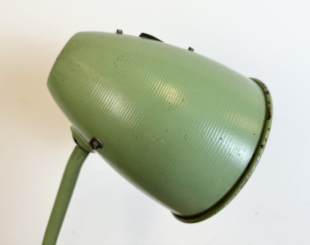 Industrial Green Workshop Table Lamp, 1960s for sale at Pamono